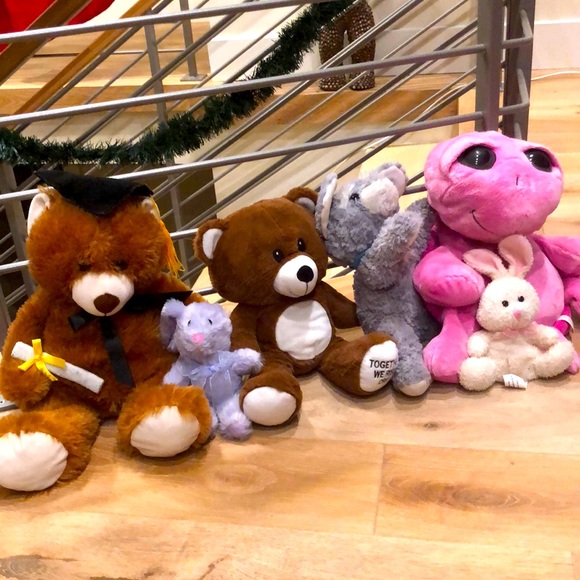 various | Toys | Stuffed Animal Assortment Bears Bunnies Oh My In Good Used Condition All 6 ...